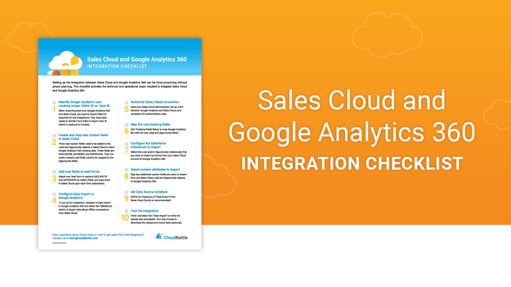 Sales Cloud and Google Analytics 360 Integration Checklist | Ateko